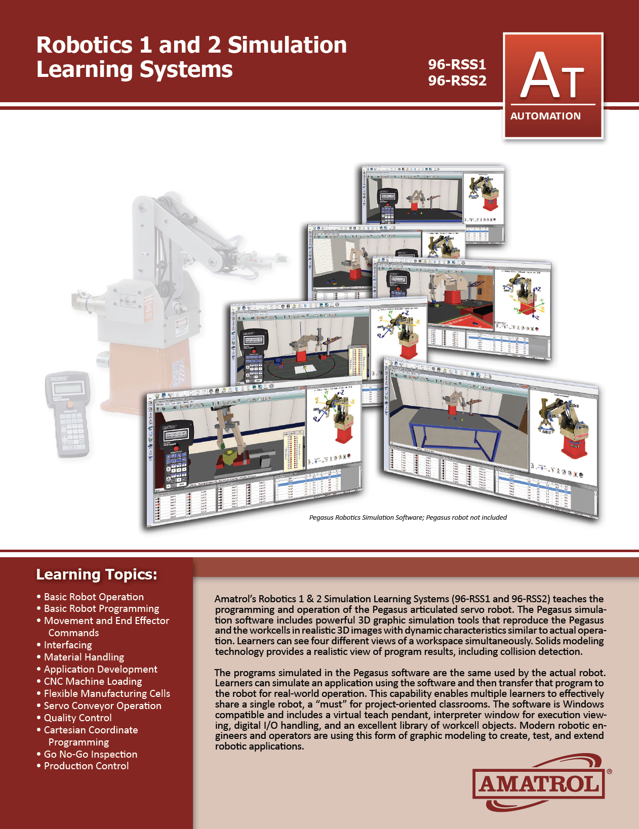 Robotics 1 and 2 Simulation Learning Systems | Amatrol